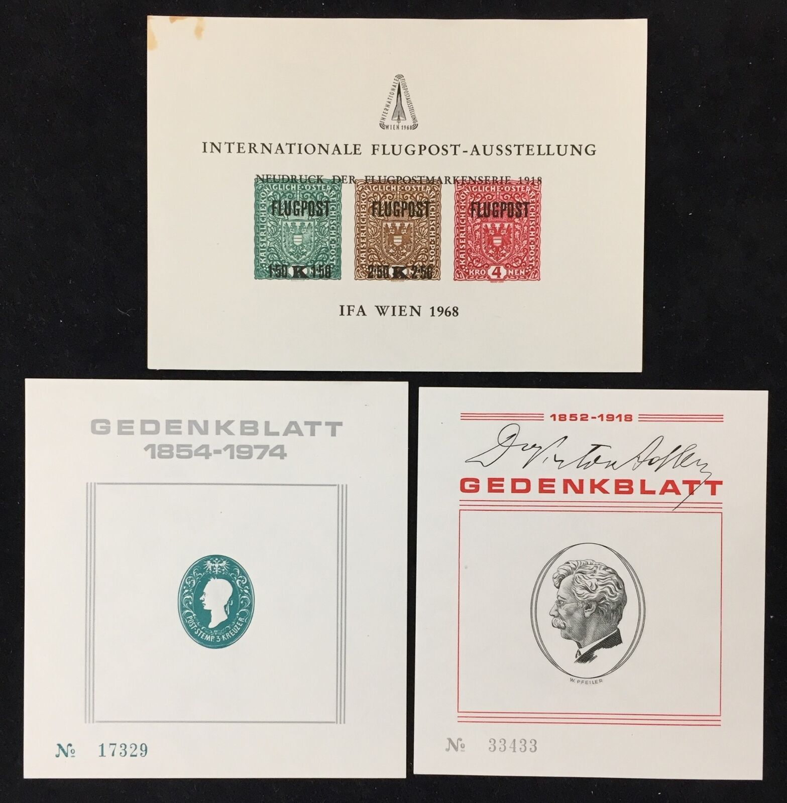 Austria Blocks Sheets Gedenkblatt Aviation (Apx 20 Items) MK3894 ...