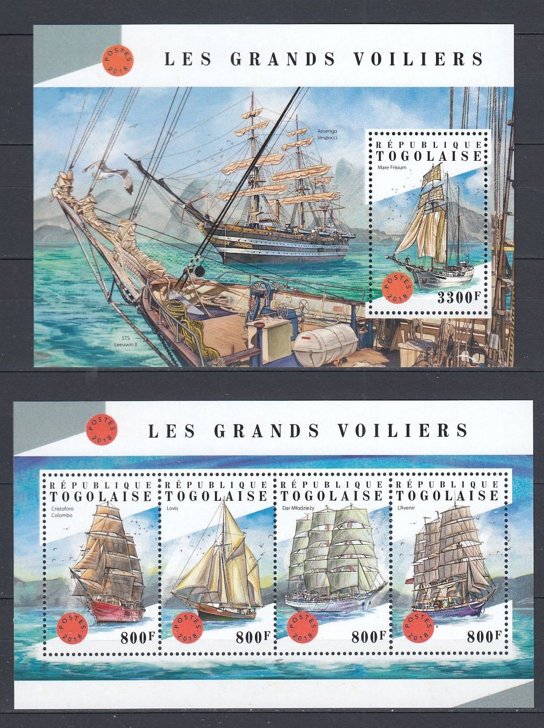 Togo 2018 - Marine - TALL SHIPS - Sheet + S.S. - MNH | Africa - Togo ...