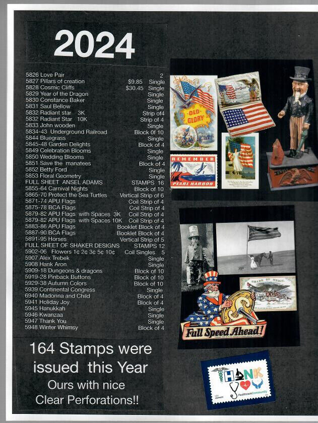 NEW ! The complete collection of US stamps for 2024 MNH | United States ...