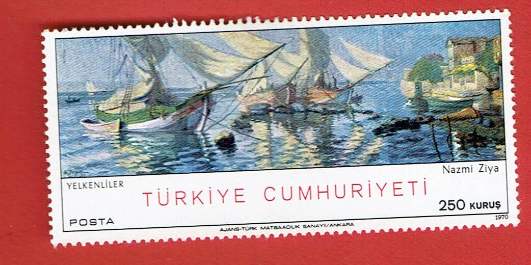Turkey Scott#1855 1970 250k Ship Painting - MH | Europe - Turkey ...