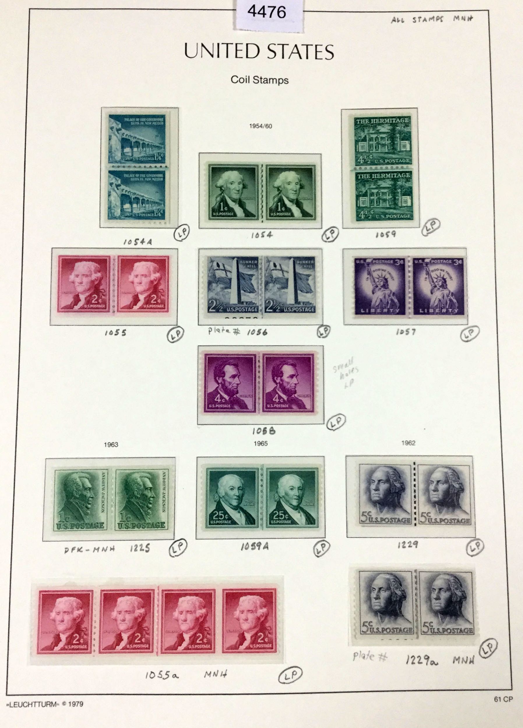 US Stamps 1954-1965 Mint OG NH Collection LOT #4476 | United States ...