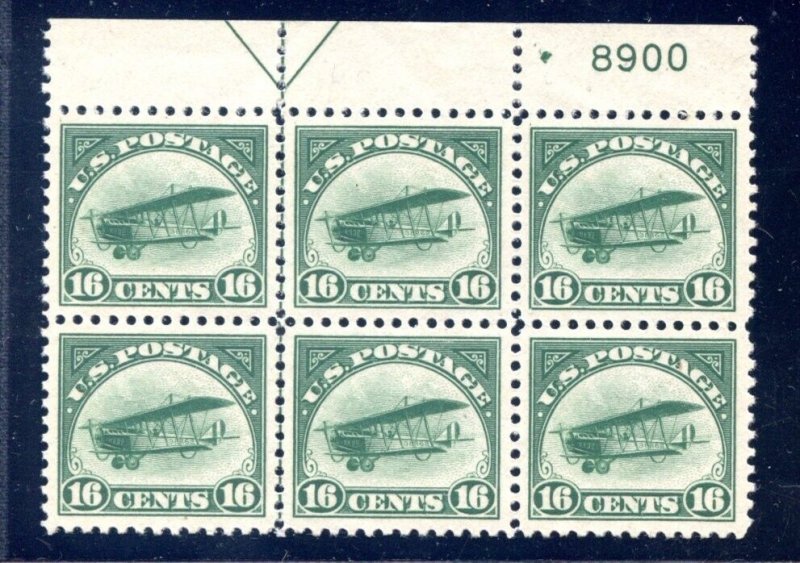 US Scott #C2 Plate Block of 6 Mint-F-Superb-Og-Nh "Gem" (9/20/23 GP ...