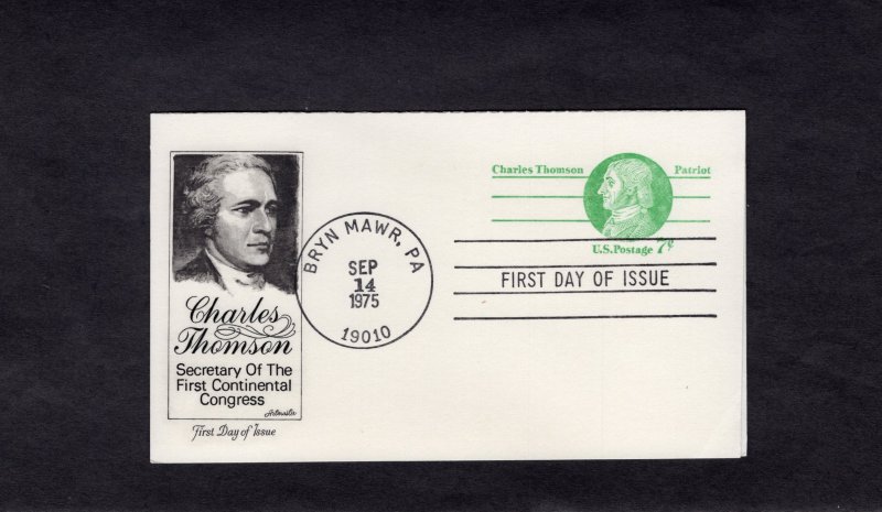 UY25 Charles Thomson, FDC, Artmaster | United States, Postal Cards ...