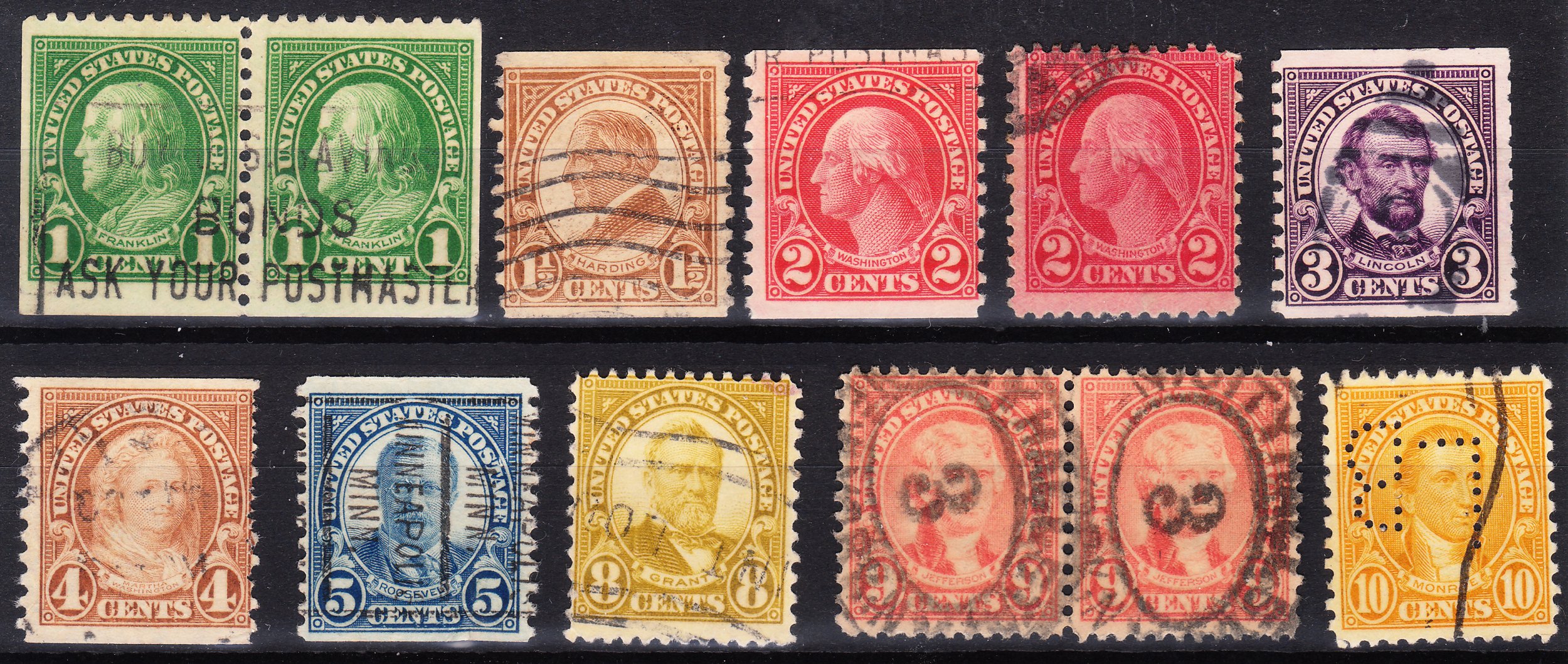 MOstamps - Old US Used (12 stamps) - flaws - Lot # DS-1566 | United ...