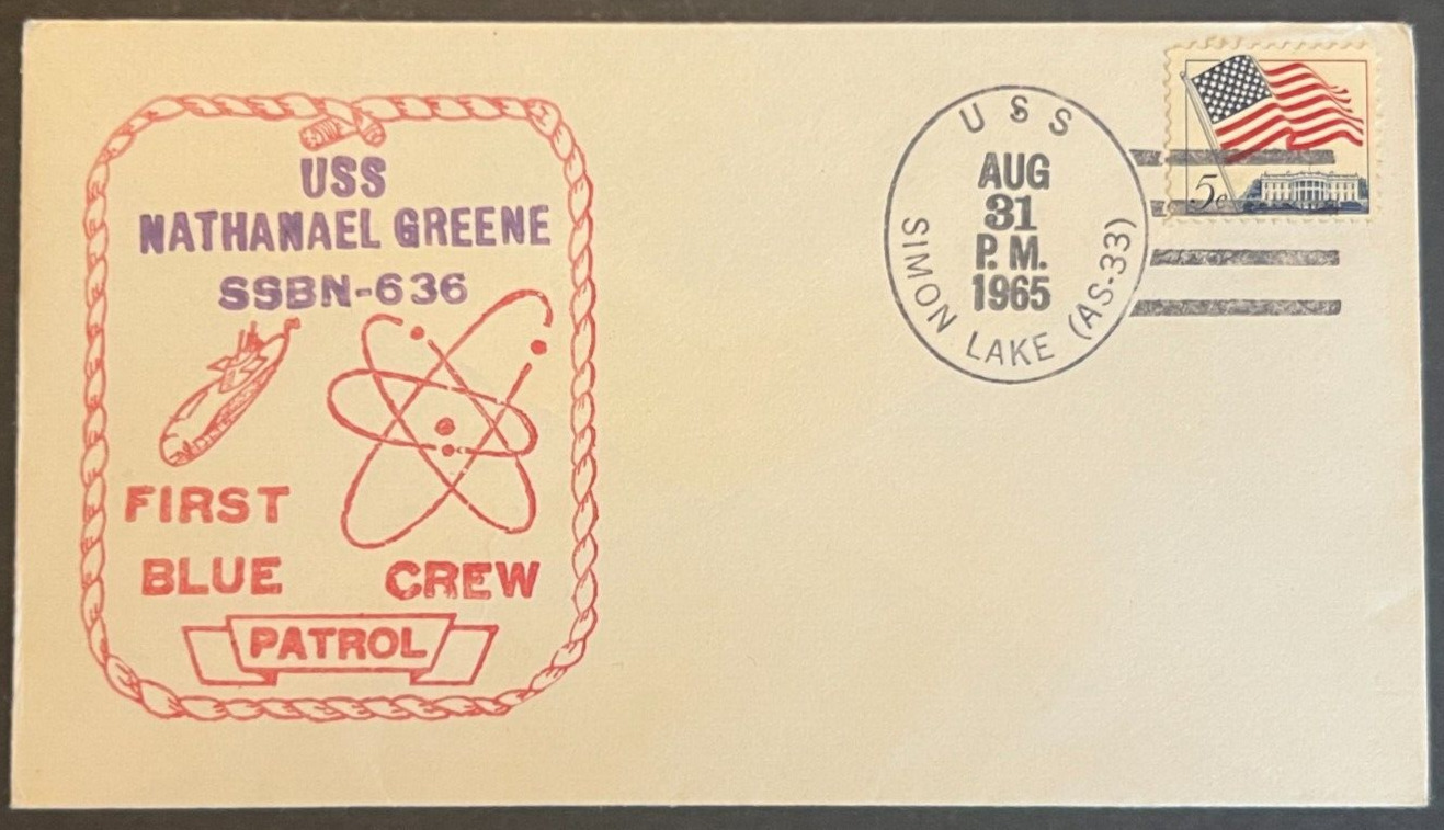 USS Nathanial Greene Ssbn-636 First Blue Crew Patrol AUG 1965 Naval ...