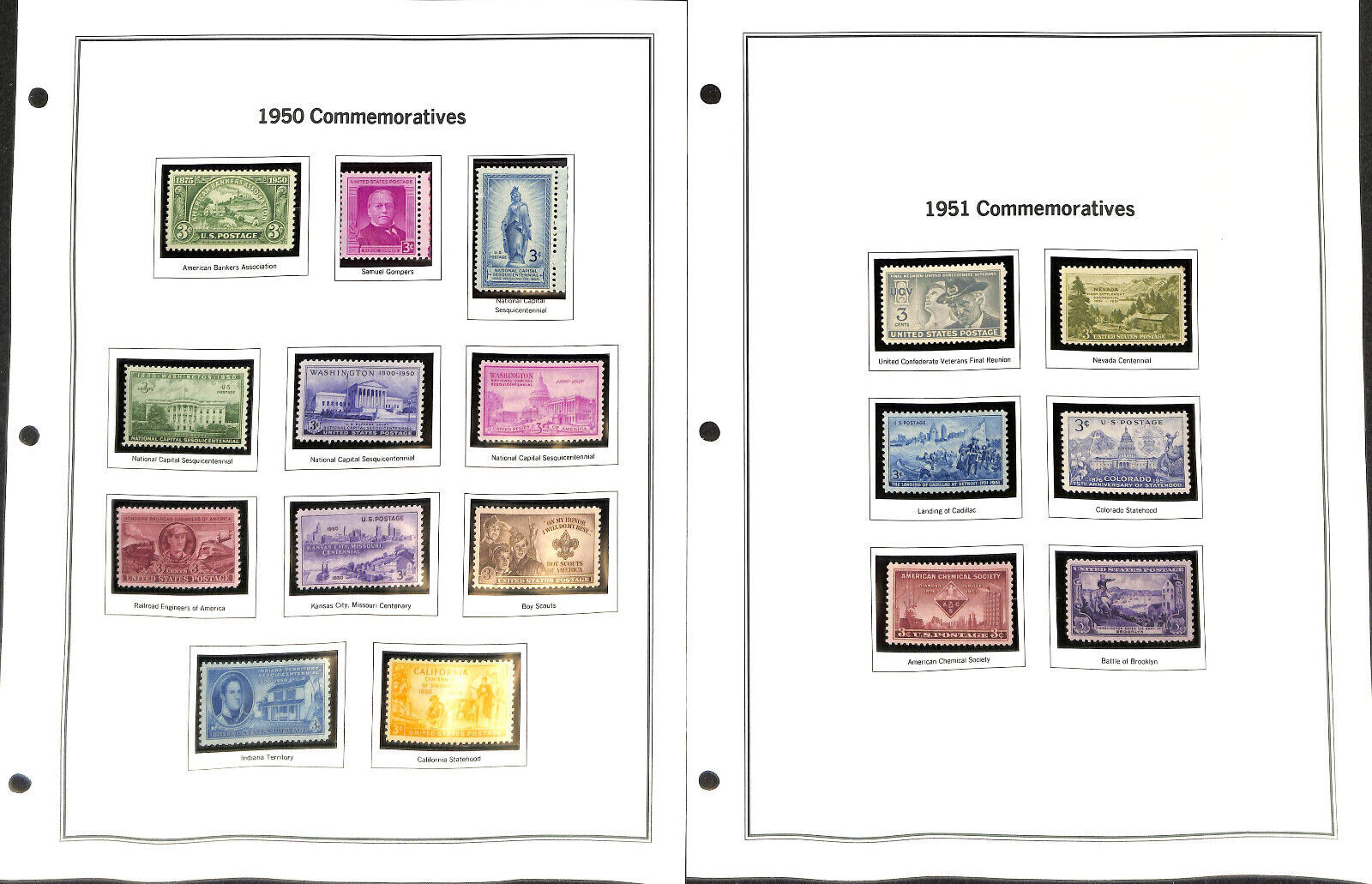 United States Stamp Collection in Mystic Heritage Album 1947-1991 Mint ...