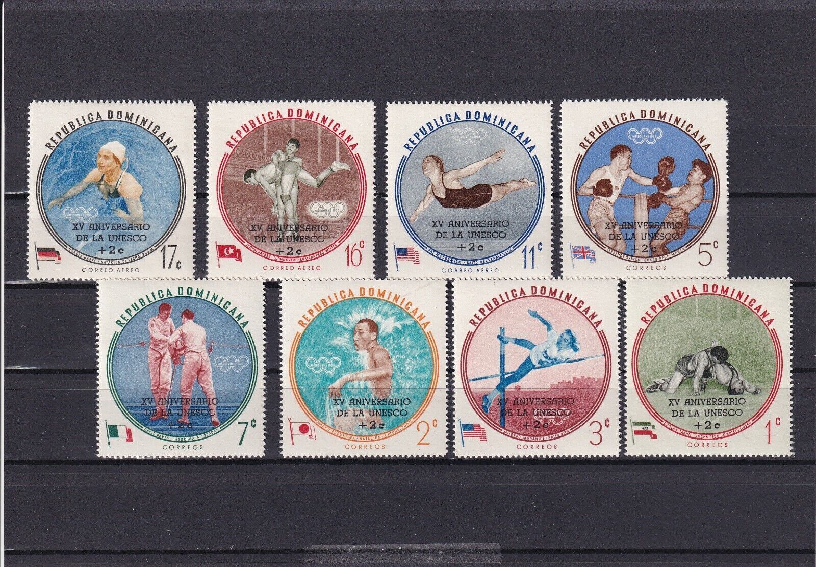 SA11g Dominican Republic 1962 15th Anniv of UNESCO overprinted mint ...