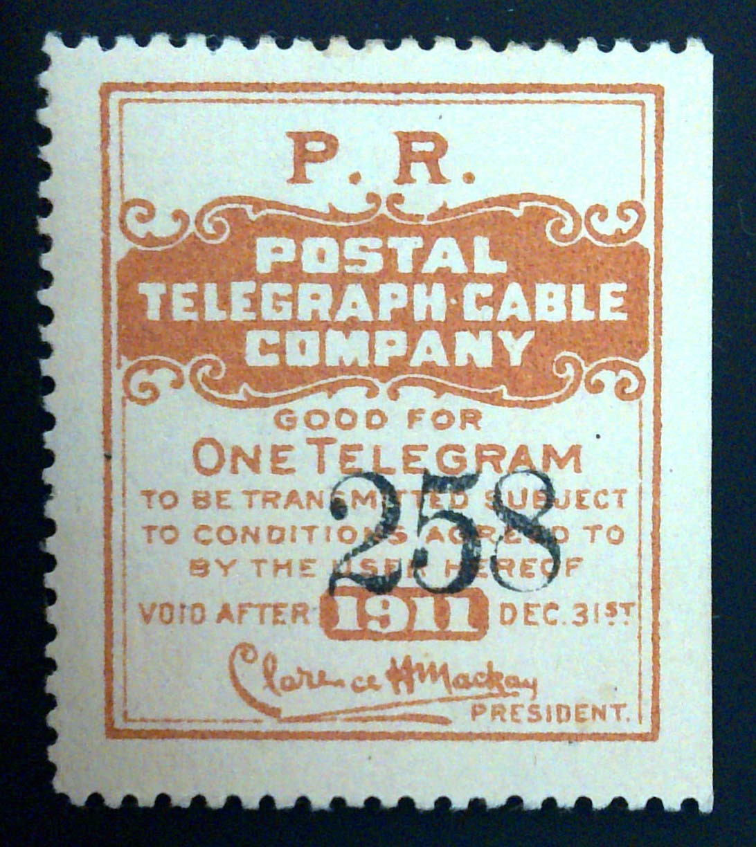 Scott #15TO21 - Orange Brown - OG HR - Telegraph Stamp - 1911 | United ...