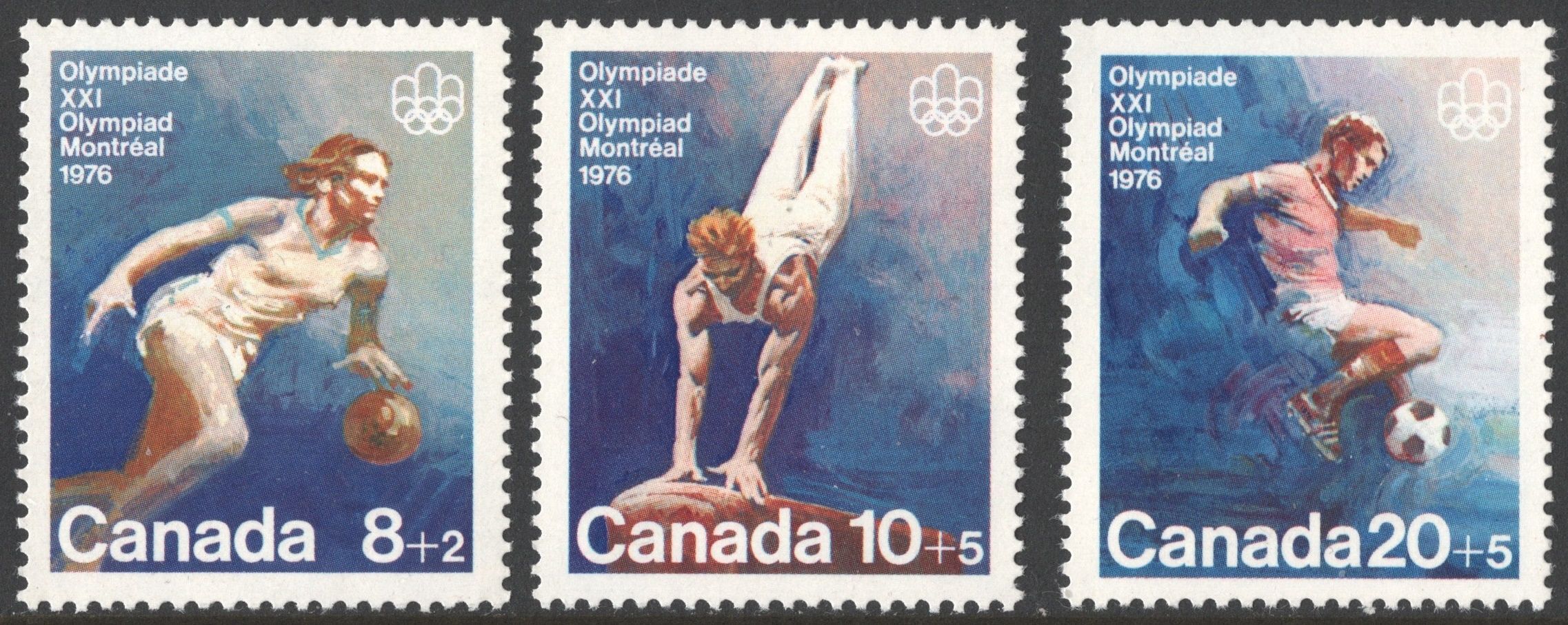Canada SC#B10-B12 Olympic Games: Montreal (1976) MNH | Canada, Semi ...