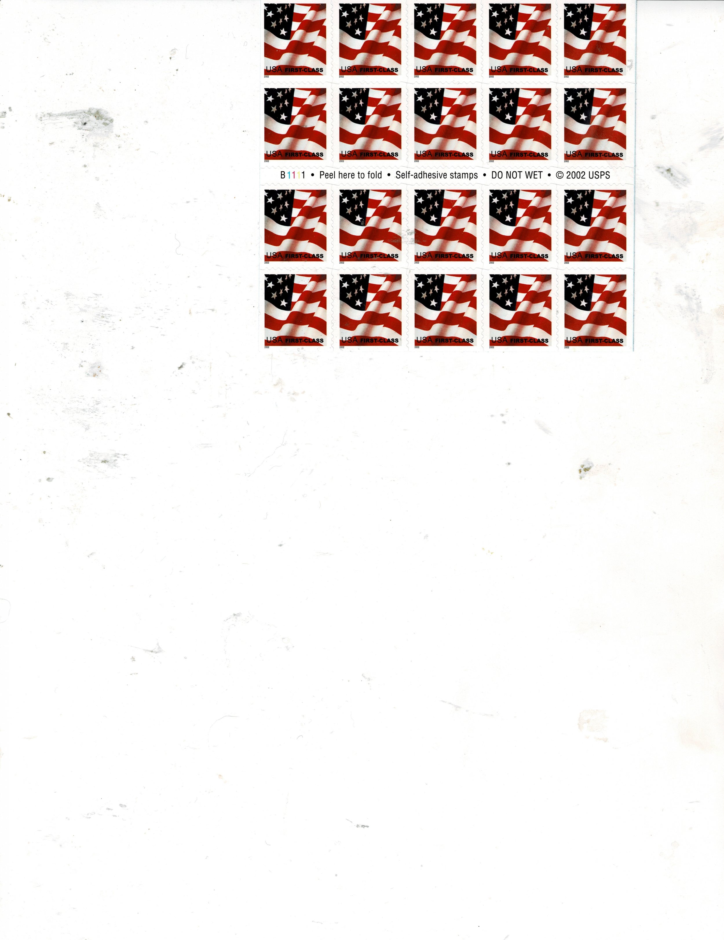 Flag First Class(37c) US Postage Booklet of 20 stamps #3623a VF MNH ...