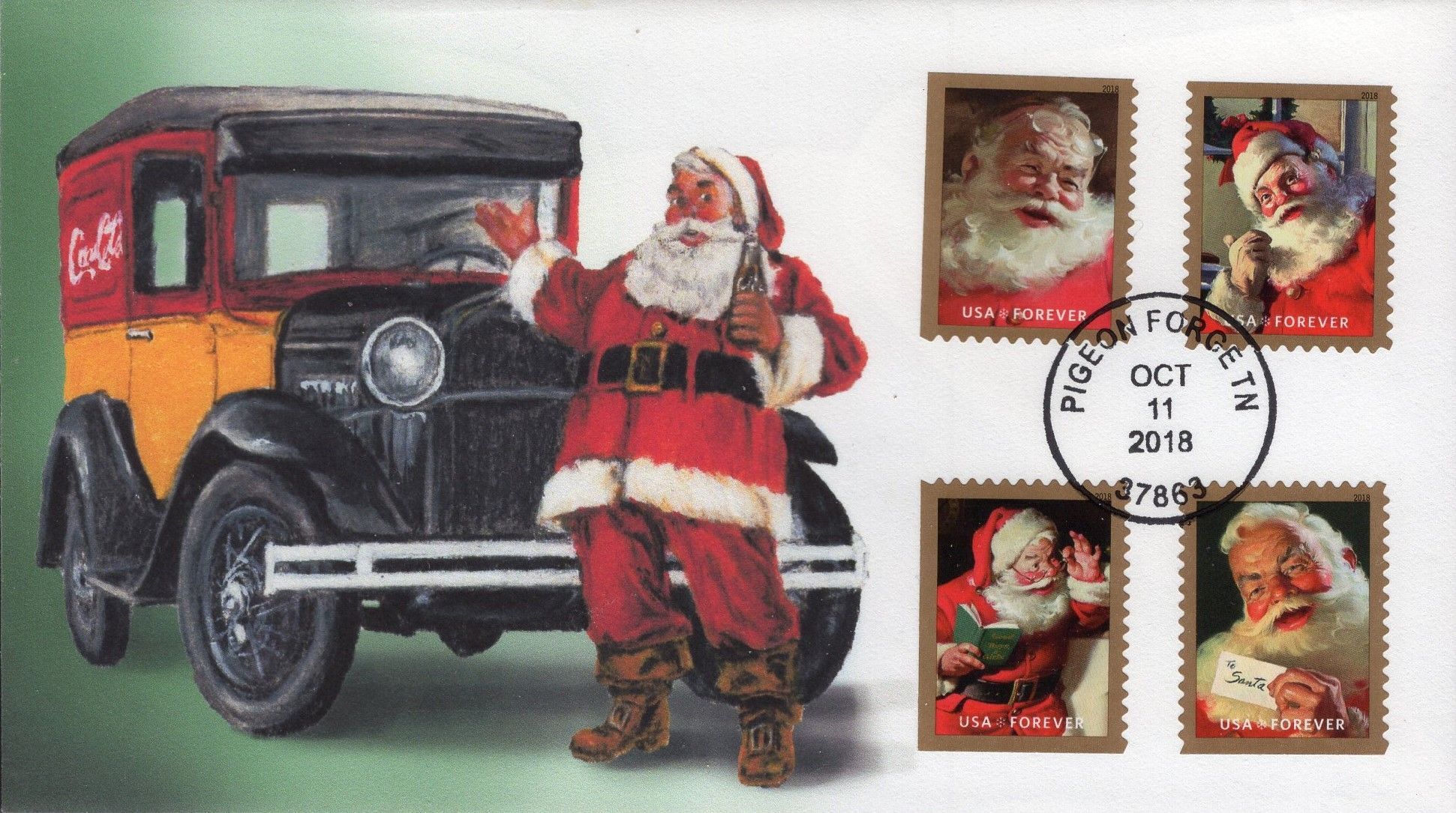 Bob Emrick EmPrint Cachet Combo FDC for the 2018 Sparkling Holidays ...