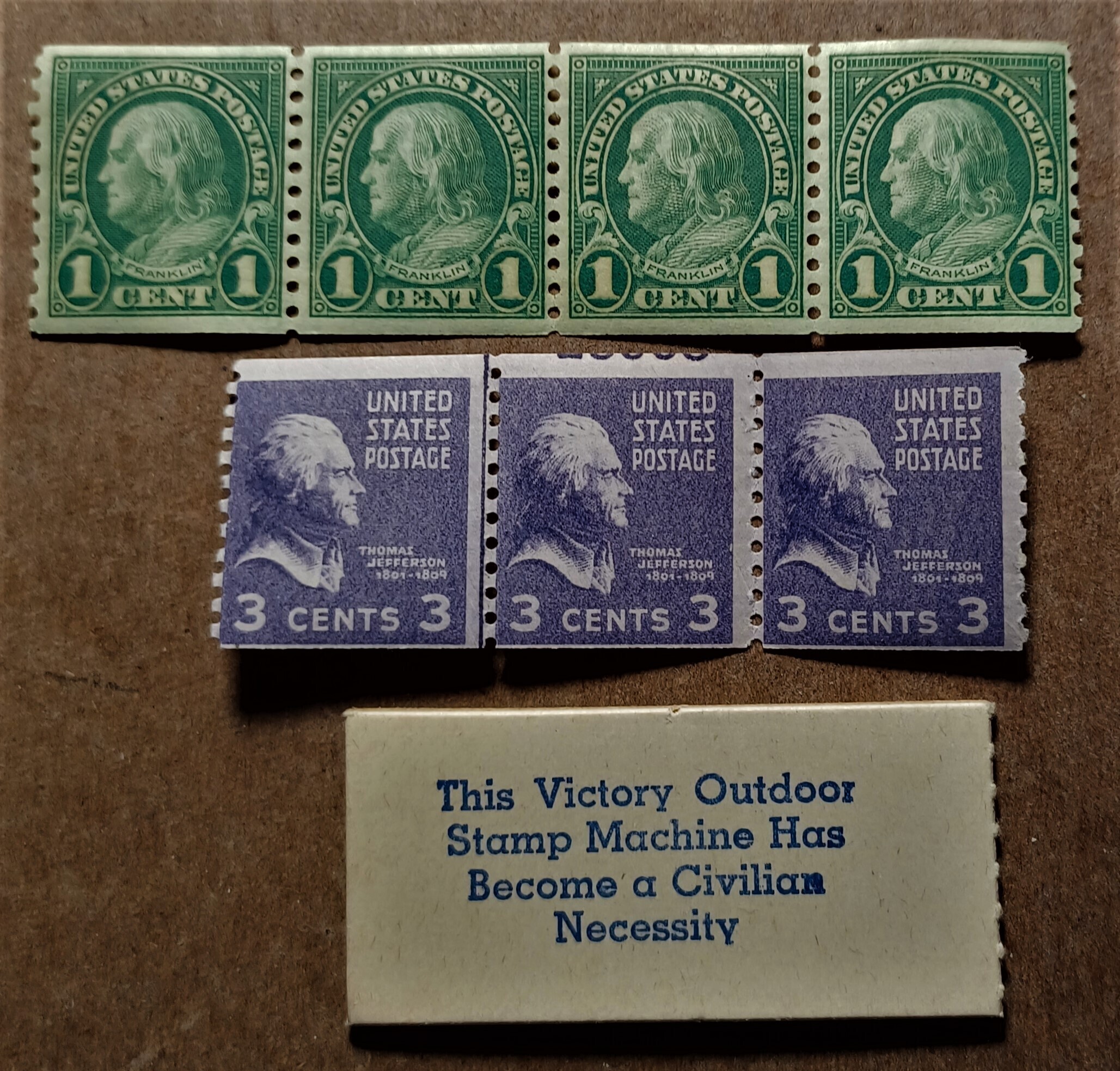 United States Victory Stamp Machine MNH booklet of #597 & #842 coils ...