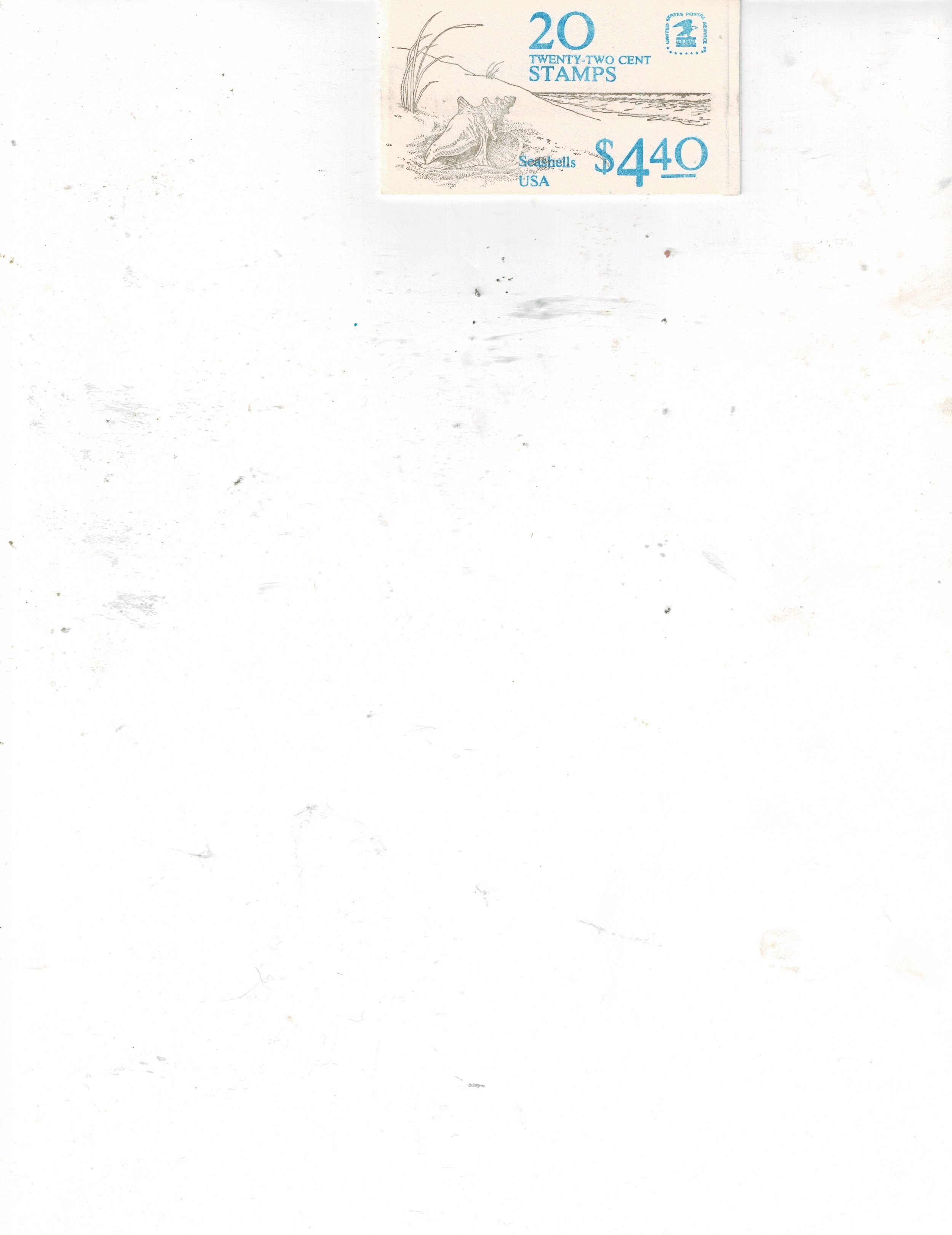 Seashells 22c US Postage Booklet of 20 stamps #2117- 21a BK147 VF MNH ...
