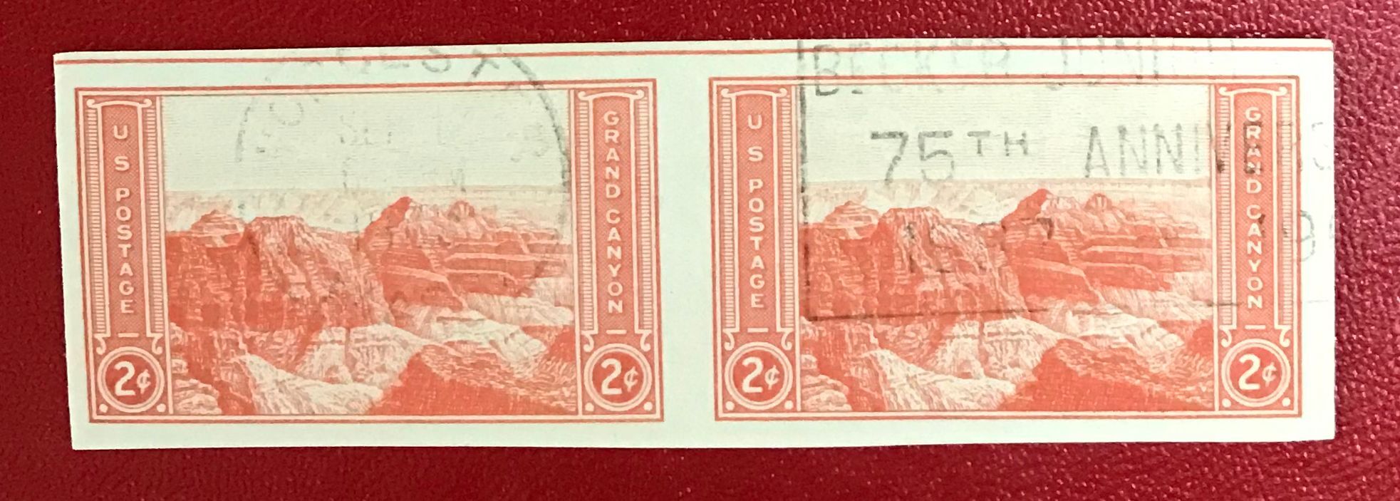 1935 US Sc 757 used pair 2 cent Grand Canyon CV$.50 Lot 1767 | United ...
