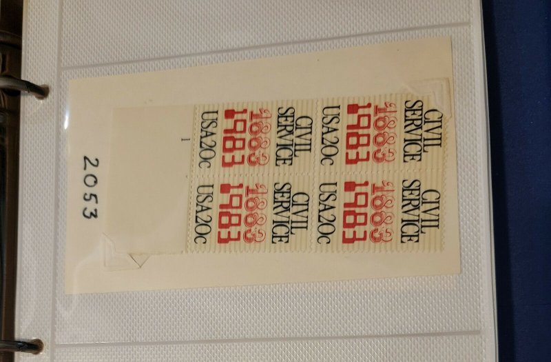 Scott #2053 Civil Service Plate Block of 4 Stamps - MNH | United States ...