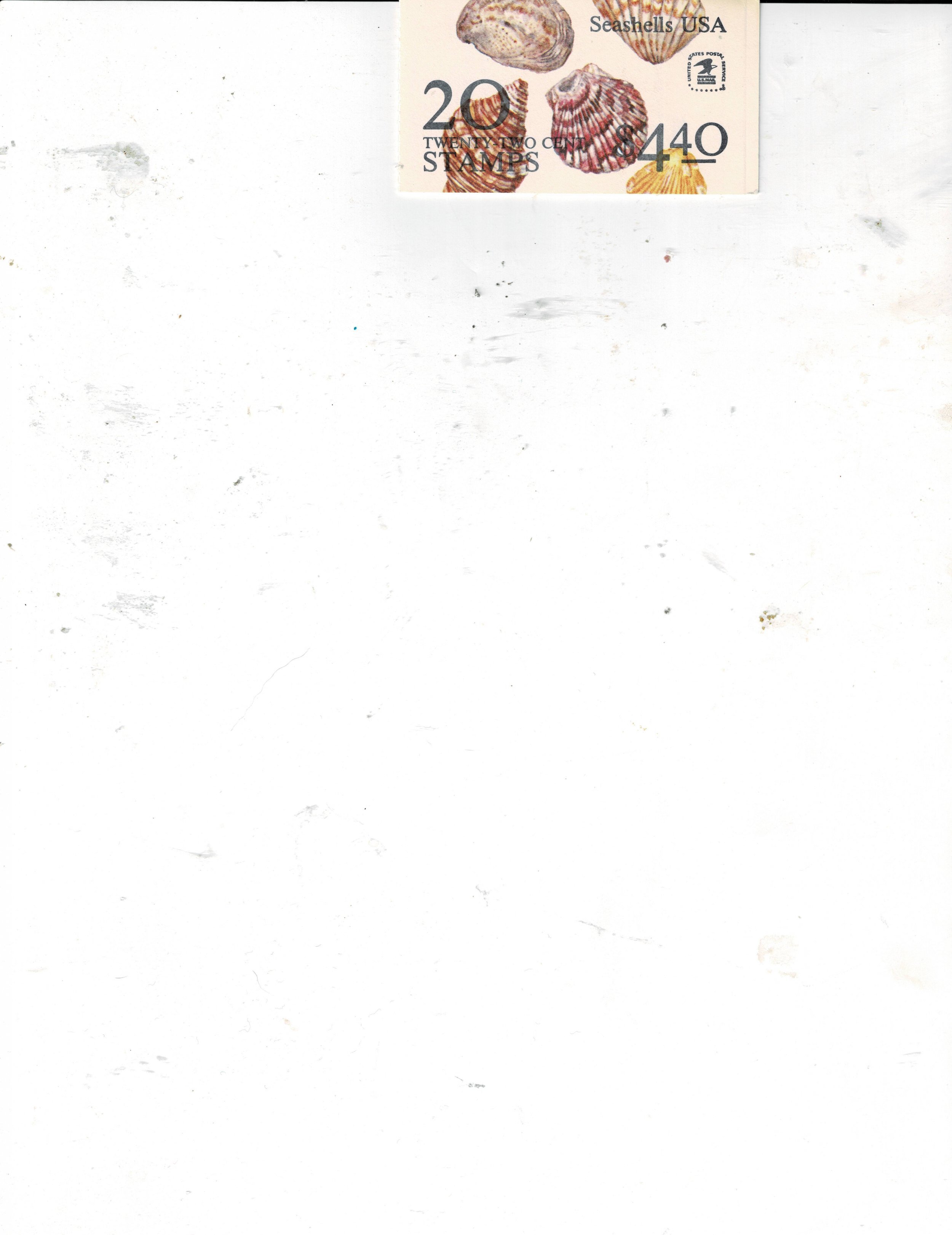 SeaShells 22x US Postage Booklet of 20 stamps #2117-21a BK146 VF MNH ...