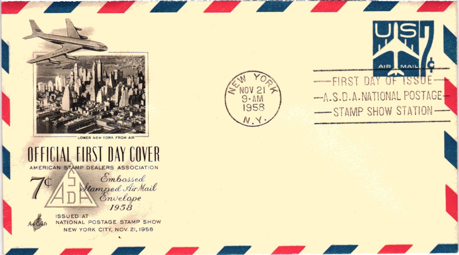 #UC33 Blue Eagle Stamped Envelope - Artcraft Cachet SC23 | United ...