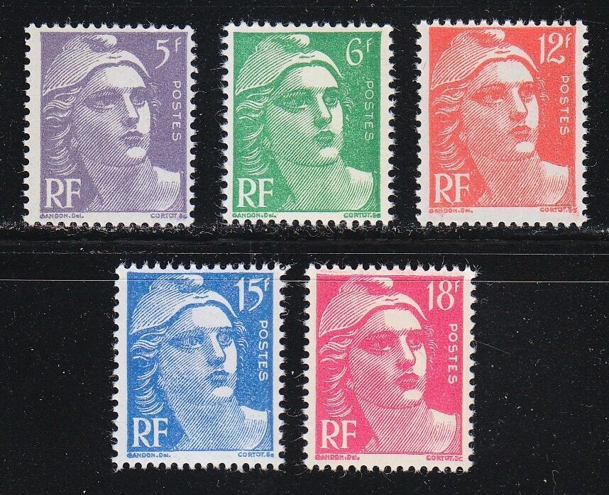 France 1951 RARE Marianne Set (5v Cpt) V Fine MNH CV$28+ | Europe ...