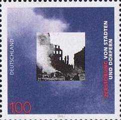 Germany 1995,Sc.#1897 MNH Single of s./s.,City Ruins and Refugees. 2nd ...
