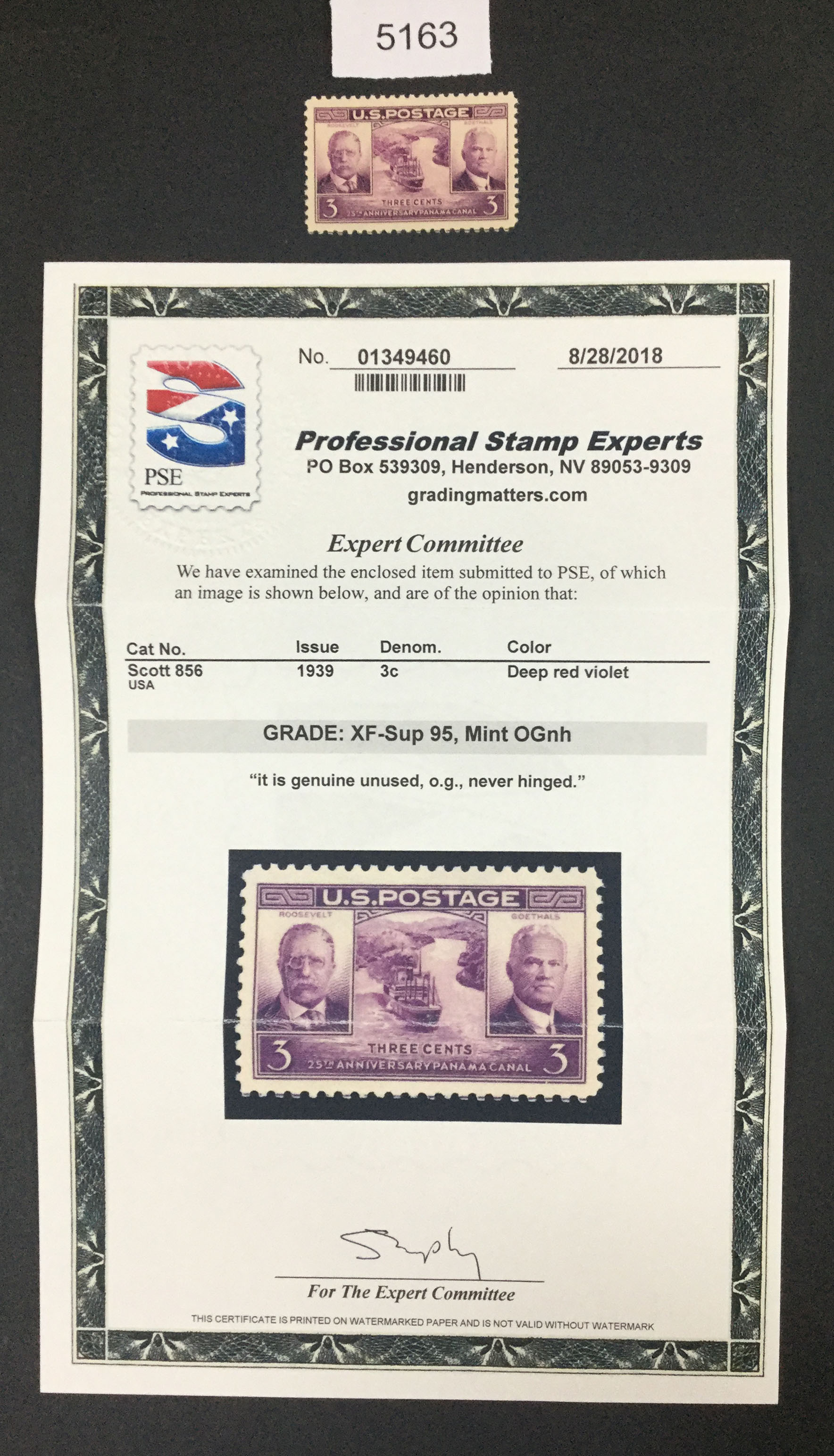 US Stamps #856 Mint OG NH *Pse Graded Xf-Sup 95 Cert* LOT #5163 ...