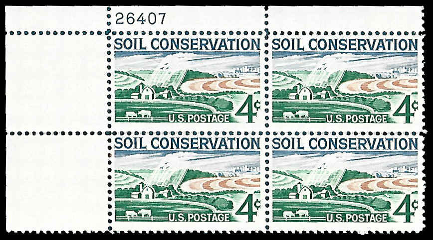 PCBstamps US #1133 PB 12c(4x4c)Soil Conservation, (26407), MNH, (PB-1 ...