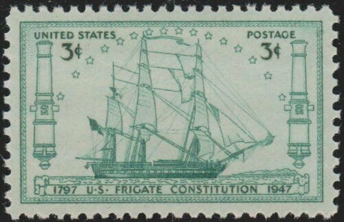 1947 U.S. Frigate Constitution Single 3c Postage Stamp - Sc# 951 - MNH ...