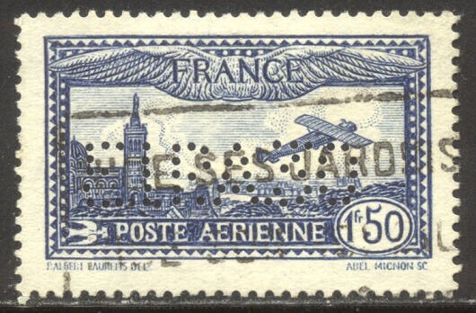 FRANCE #C6b Used - 1930 1.50fr Blue w/ "EIPA 30" Initials | Europe ...