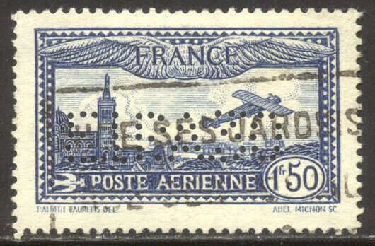 FRANCE #C6b Used - 1930 1.50fr Blue w/ "EIPA 30" Initials | Europe ...