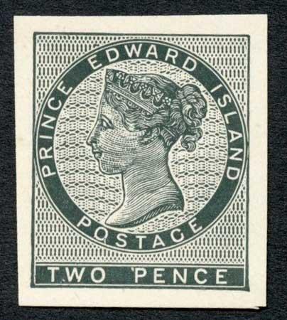 PRINCE EDWARD IS 2d Plate Proof in Black on Thick card | Canada ...