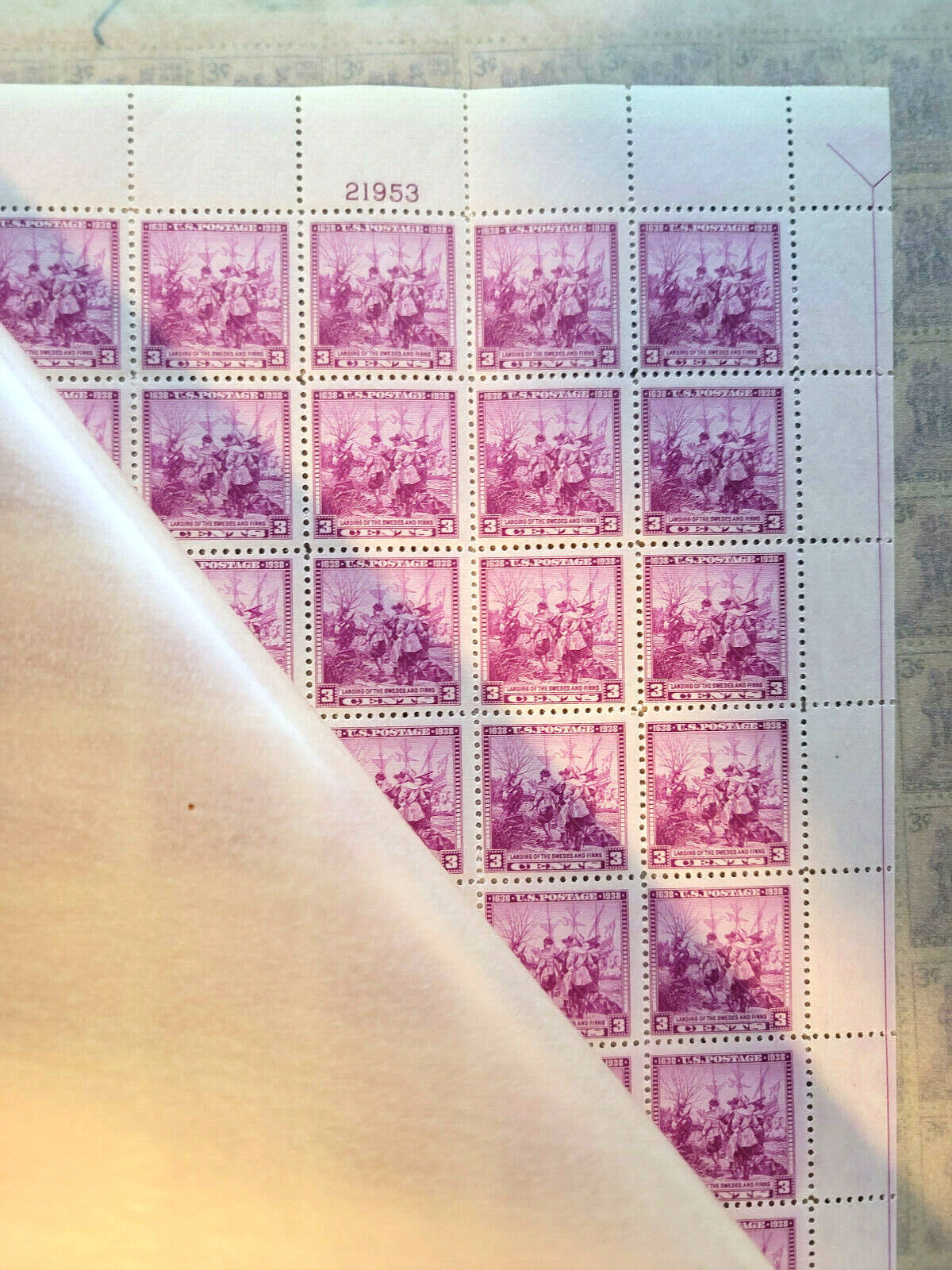 Scott #836 Swede-Finnish Landing Full Sheet of Stamps (48 stamps) - MNH ...