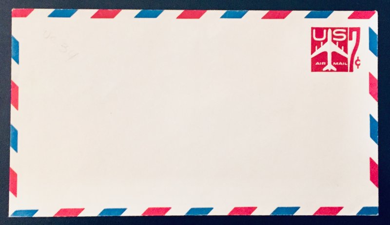 United States #UC34 7¢ Silhouette of Jet Airliner. Airmail. #6 envelope ...