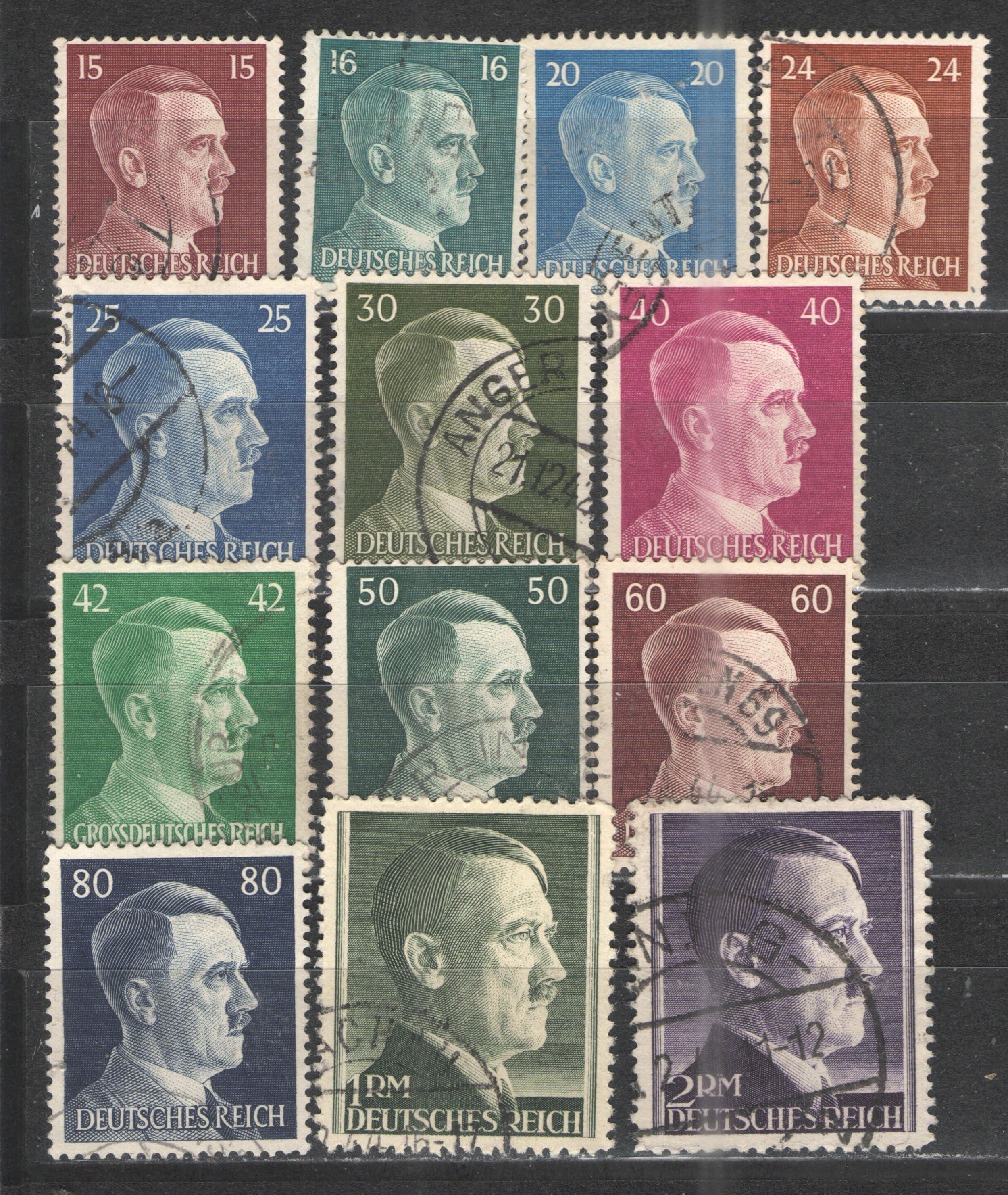 Germany - Third Reich 1941-44 lot - Used Hitler Head lot | Europe ...