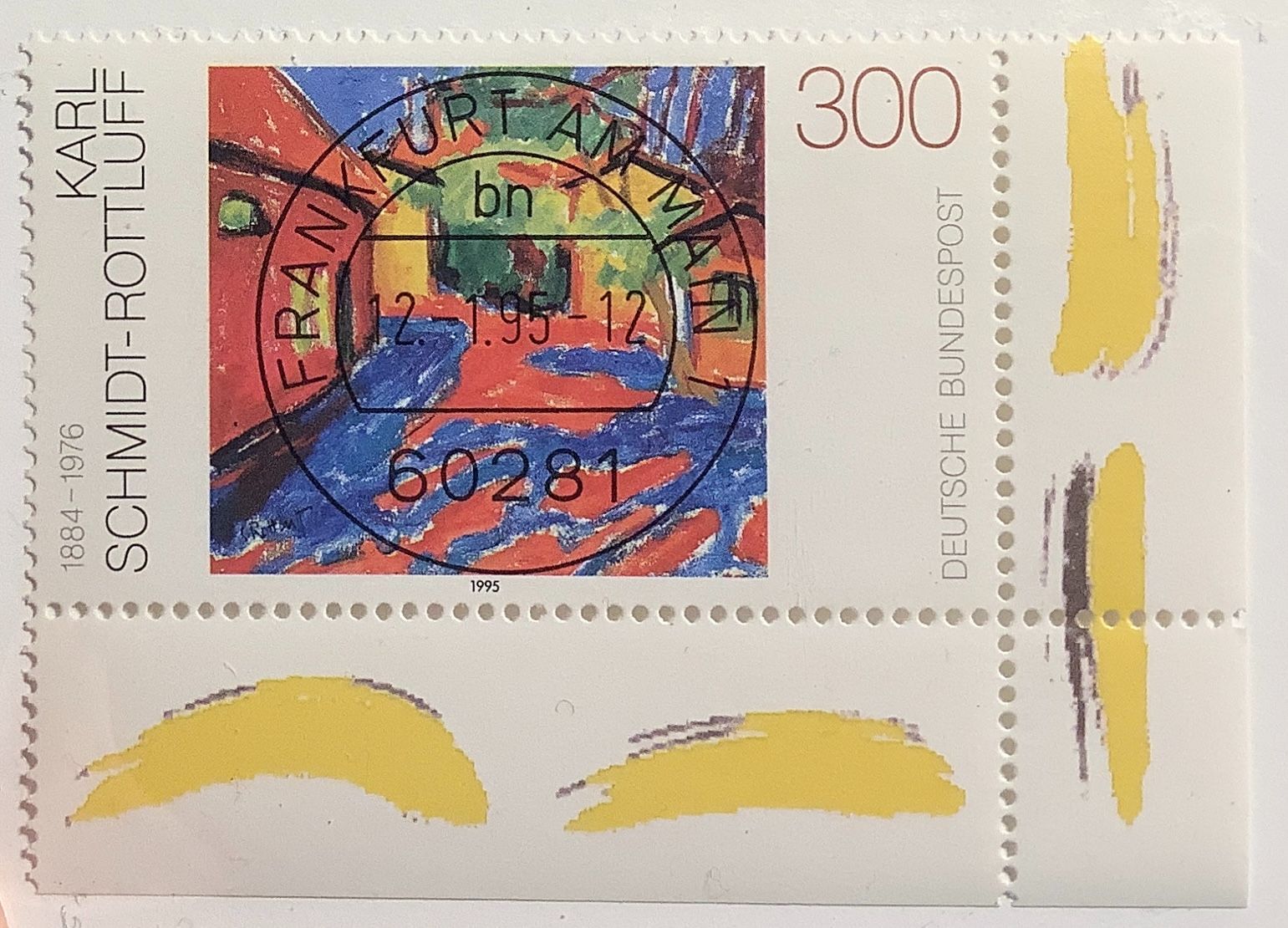 Germany 1995 Scott 1880 CTO - 300pf, Painting by Karl Schmidt Rottluff ...