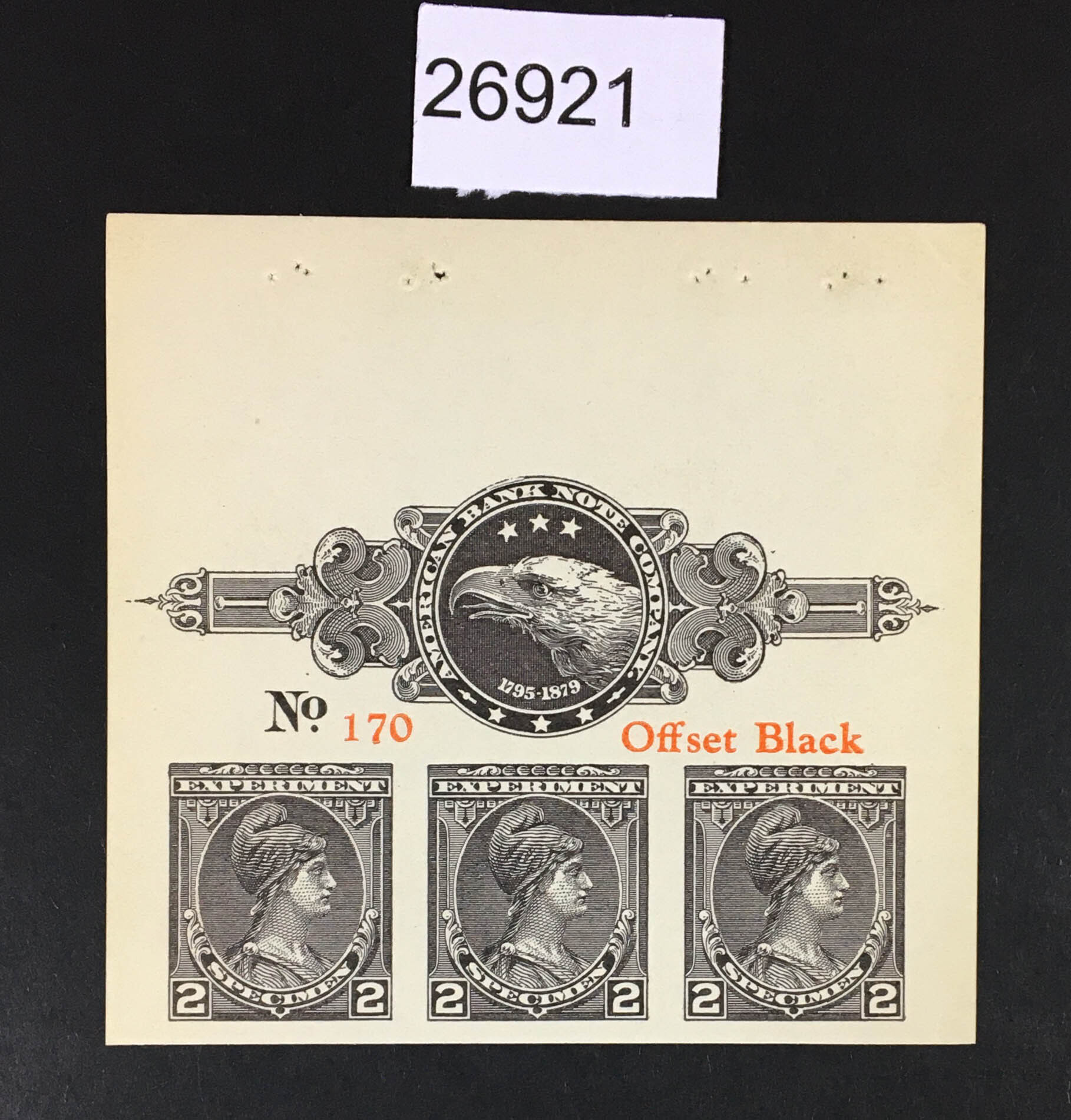 US Stamps # American Bank Note Black Essay Mint OG NH EST. $125 LOT ...