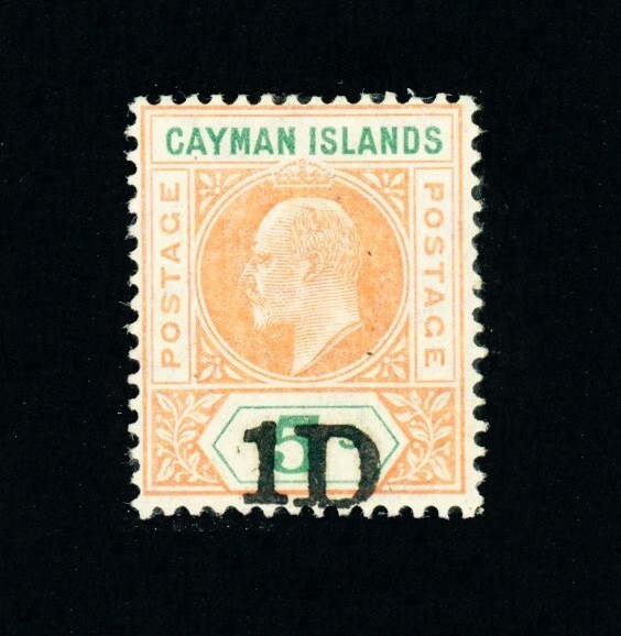 [CAYMAN ISLANDS] 1911 1d on 5s SG 19 Overprint (NH) | Caribbean ...