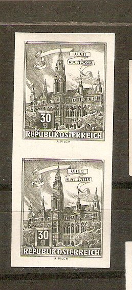 Austria "Buildings" 30g imperf | Europe - Austria, General Issue Stamp ...