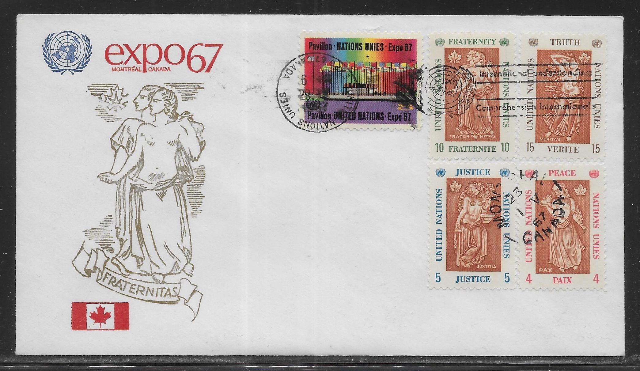 United Nations 170-4 Expo '67 INVERTED Dater Cancel | Worldwide ...