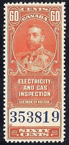Canada #FEG2 60 cents Electric & Gas Stamp mint OG NH XF | Canada ...