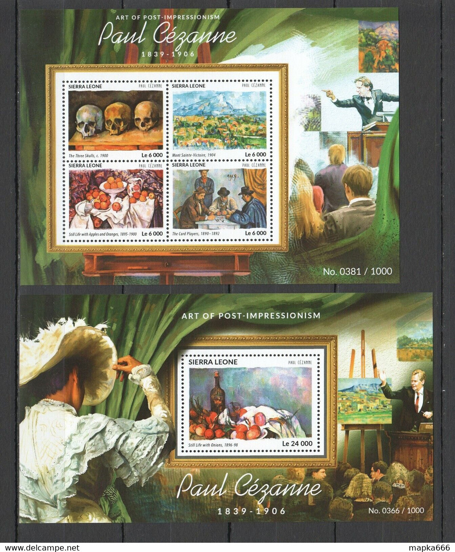 2015 Sierra Leone Art Paintings Paul Cezanne 1Kb+1Bl ** Stamps St647 ...