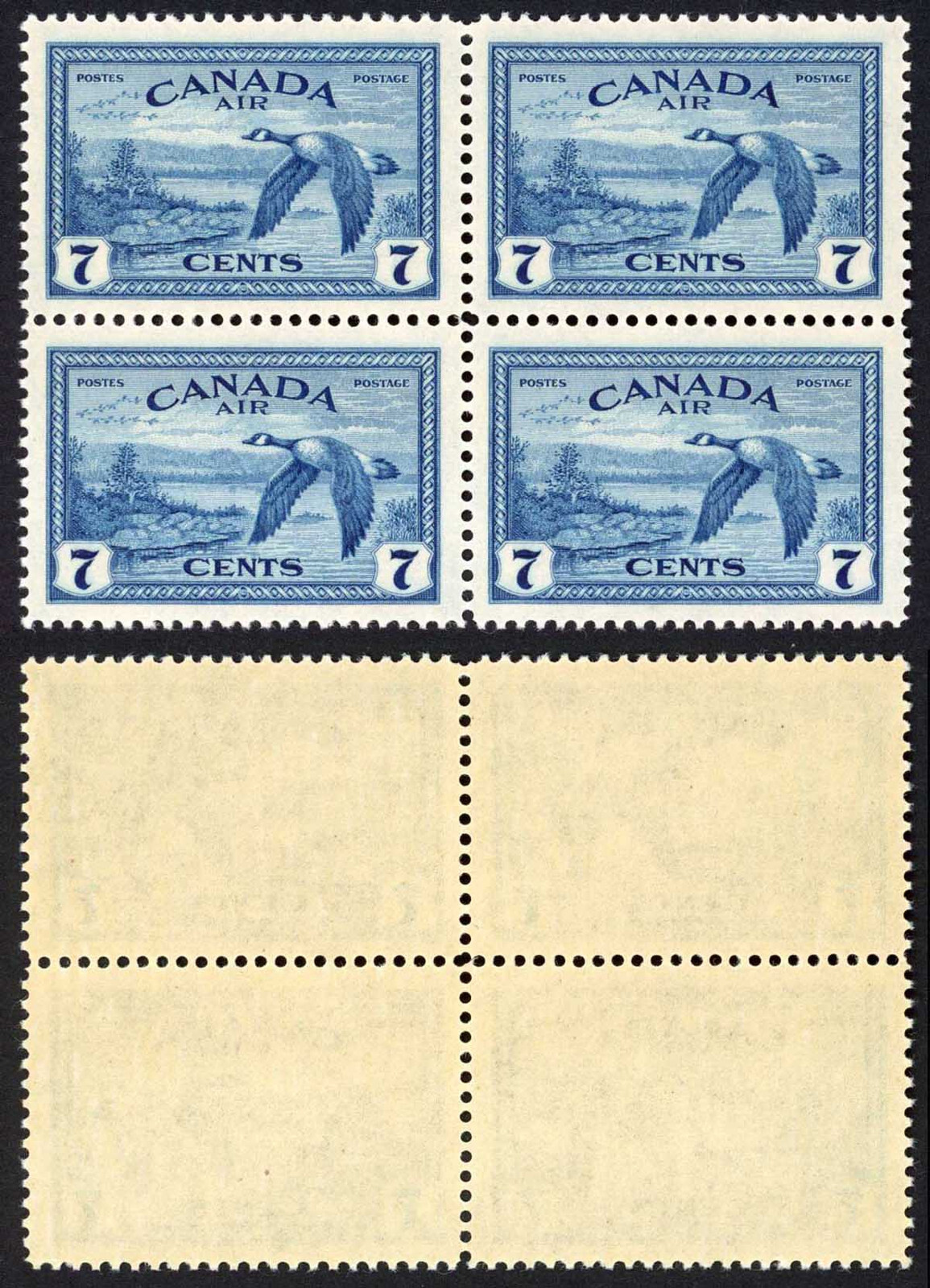 Canada SG407 7c Air Stamp Block of FOUR Superb U/M (MNH) SG Cat 24 ...