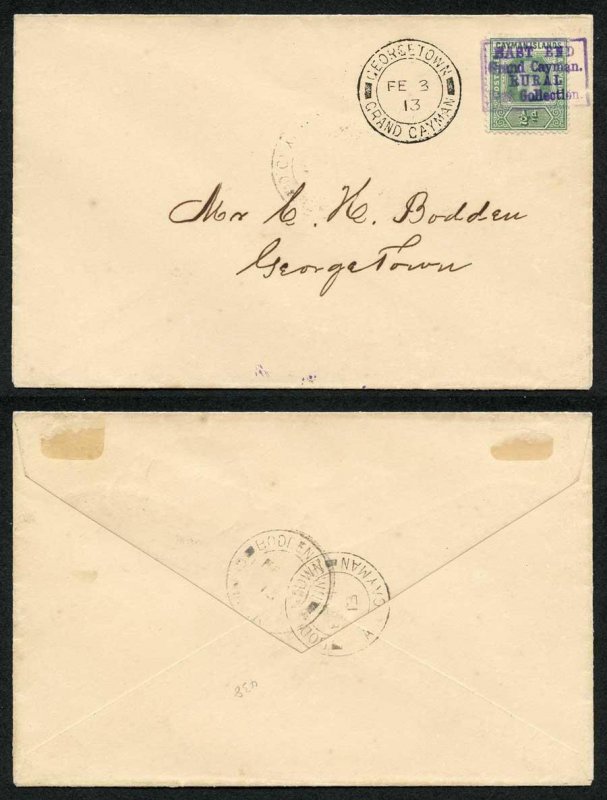 Cayman Is 1913 cover Superb East End/Grand Cayman/RURAL/Post Collection ...