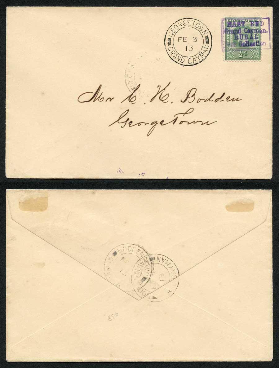 Cayman Is 1913 cover Superb East End/Grand Cayman/RURAL/Post Collection ...