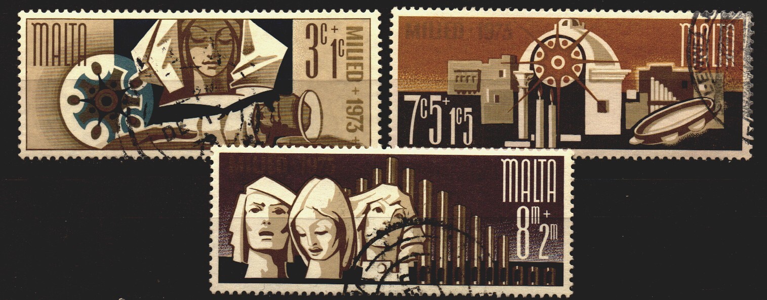 Malta Used Scott B13 - B15 | Europe - Malta, Semi-Postal Stamp / HipStamp