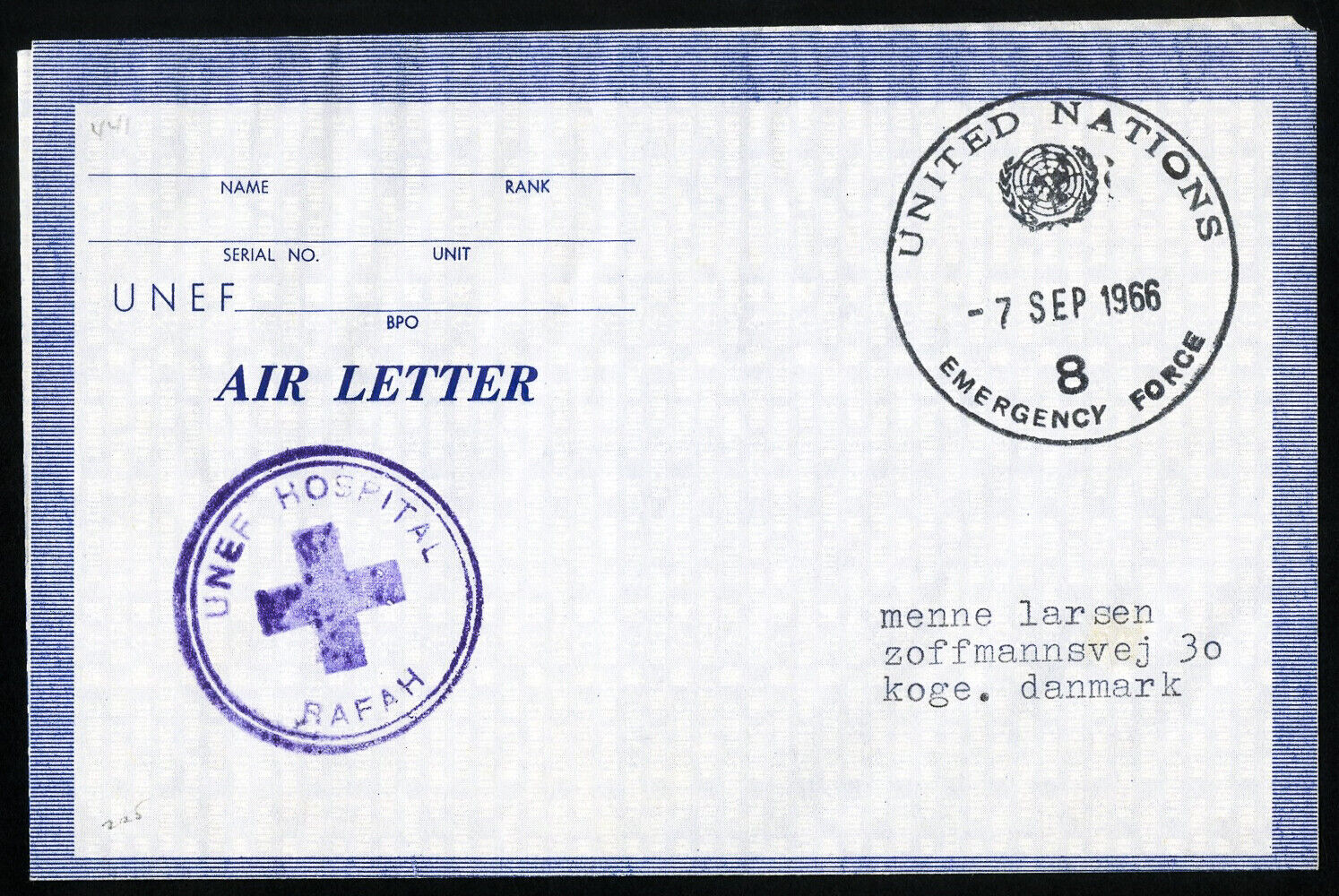 UN Stamps 1966 UN Emergency Forces Air Letter UNEF | Worldwide - United ...