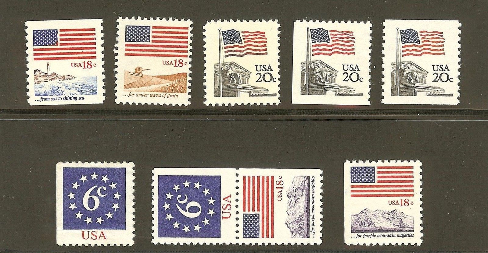 US Scott # 1890,1891,1892,1893,1894,1895, & 1896 1981-85 Flag Issue MNH ...