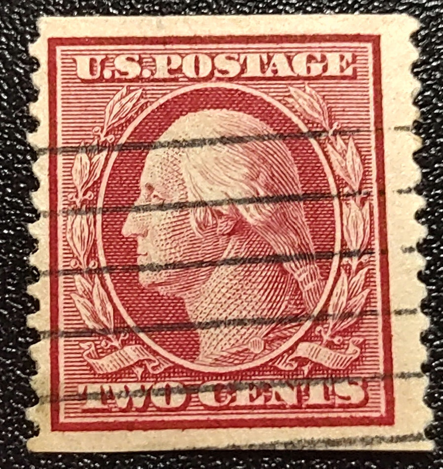 Scott Stamp# 388-Scarce Used 2¢ 1910 Washington Carmine Perf. 12 SCV ...