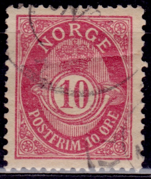 Norway, 1910-29, Post Horn, 10o, sc#80, used | Europe - Norway, General ...