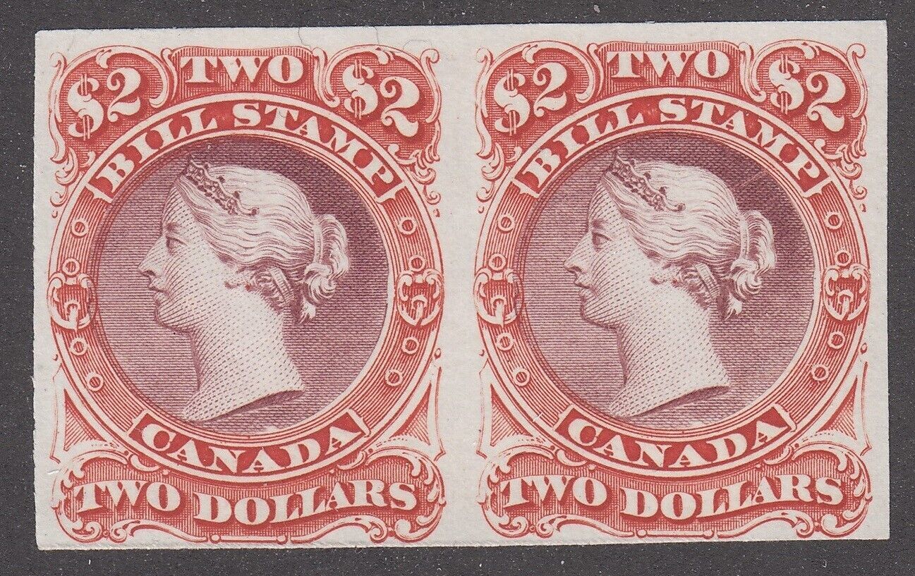 Canada Revenue FB35 Federal Bill Stamp Plate Proof Horizontal Pair ...
