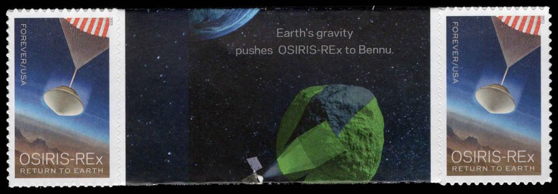 USA 5820 Mint (NH) OSIRIS REx Return to Earth Gutter Pair Forever ...