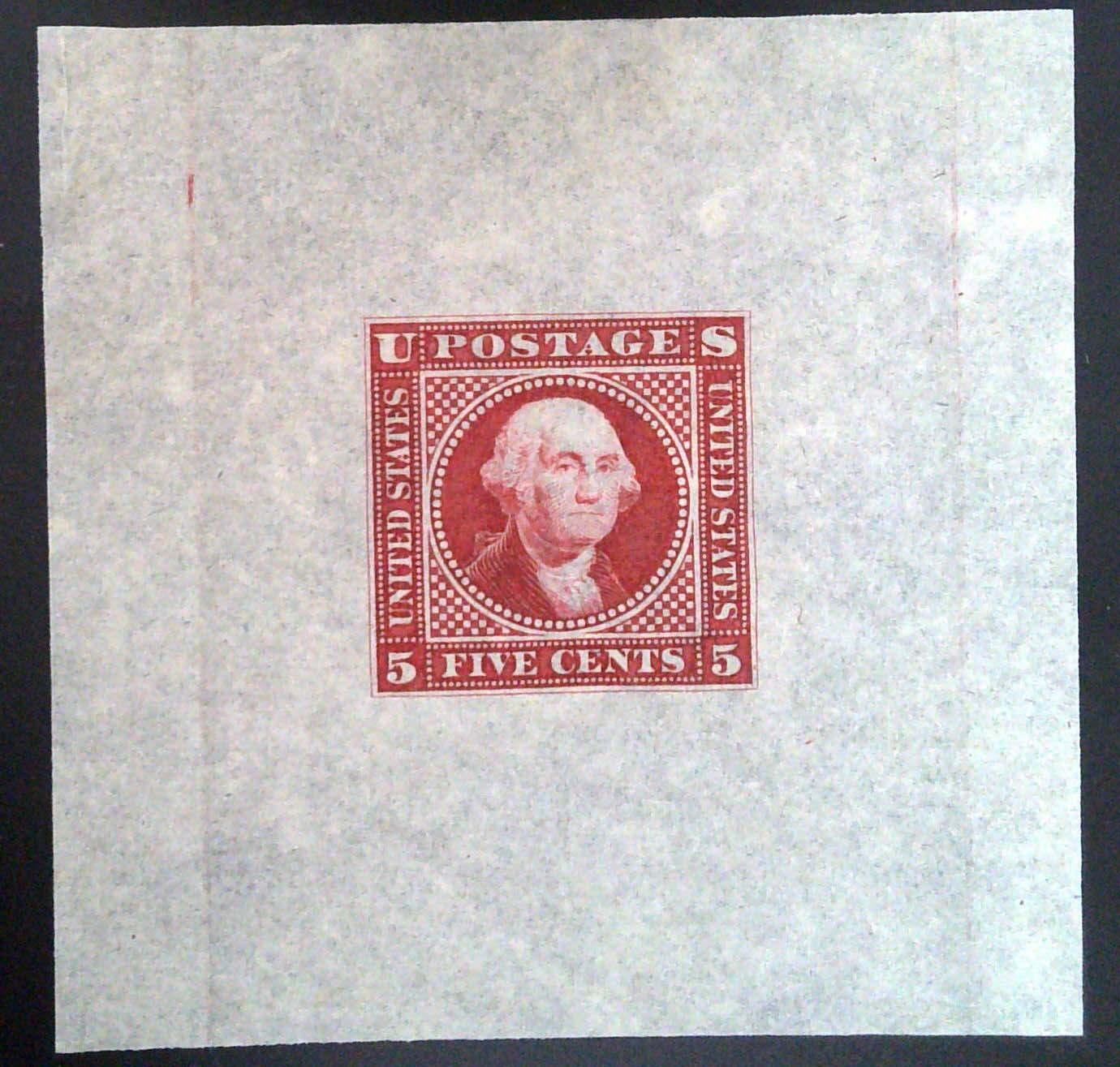 Scott #115-E1f - 5c Carmine - Large Die Essay on Plate Olive Buff Bond ...